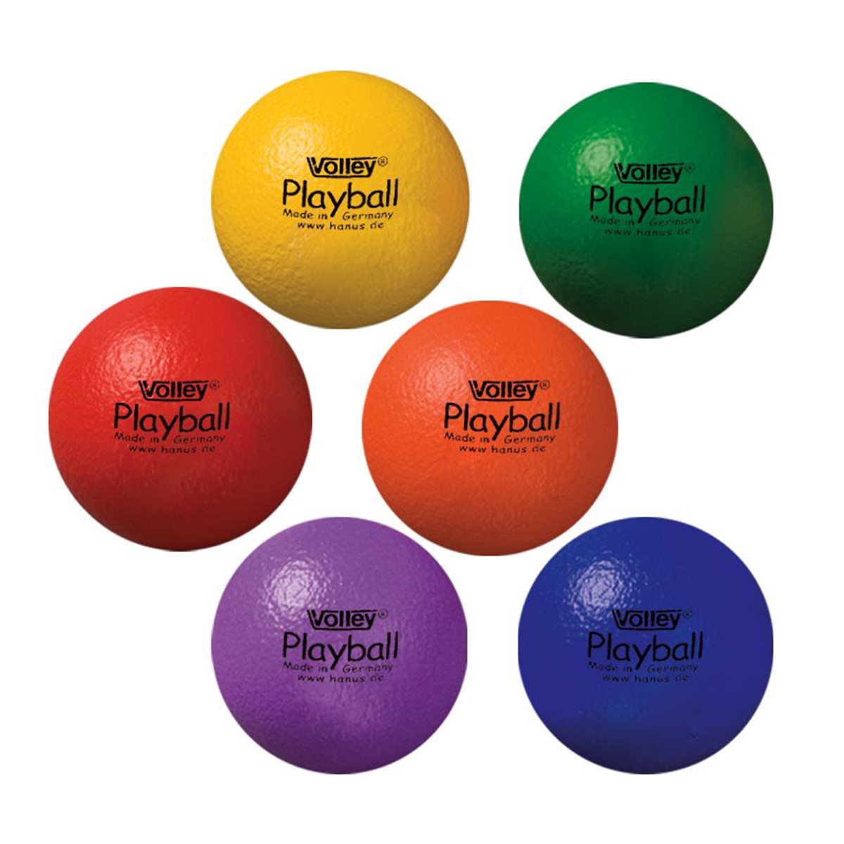 Set of 6 Volley® «PlayBall» Polyurethane-Covered High-Density Foam ...