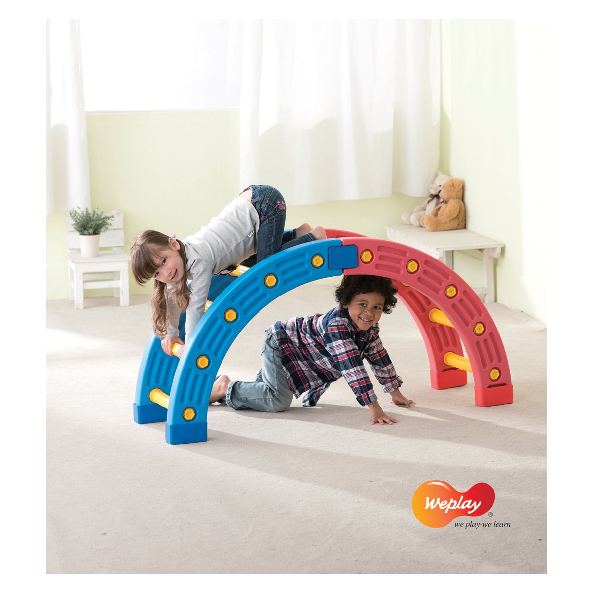 WePlay® «Go-Go Balance Fun» Balance Course Creation Set, Half Circle of ...